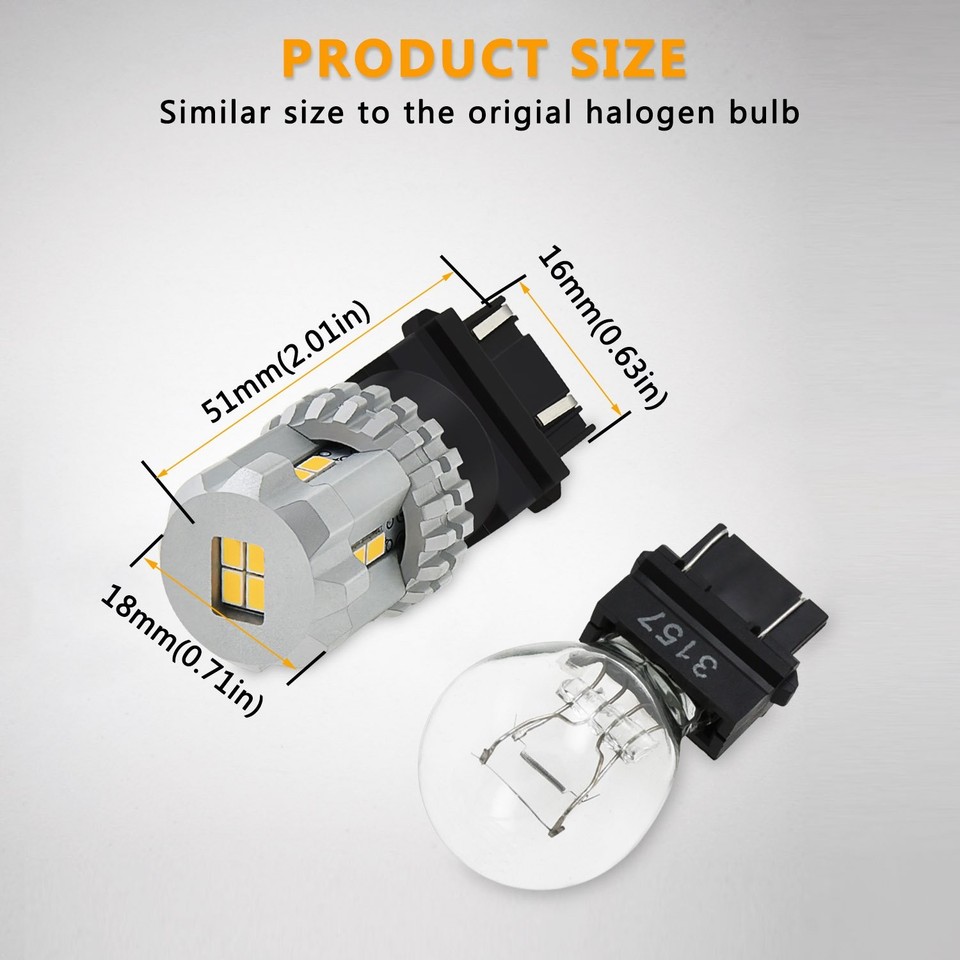 AUXITO 3157 3156 LED 3020-SMD 6000K Backup White Tail Reverse Light DRL ...