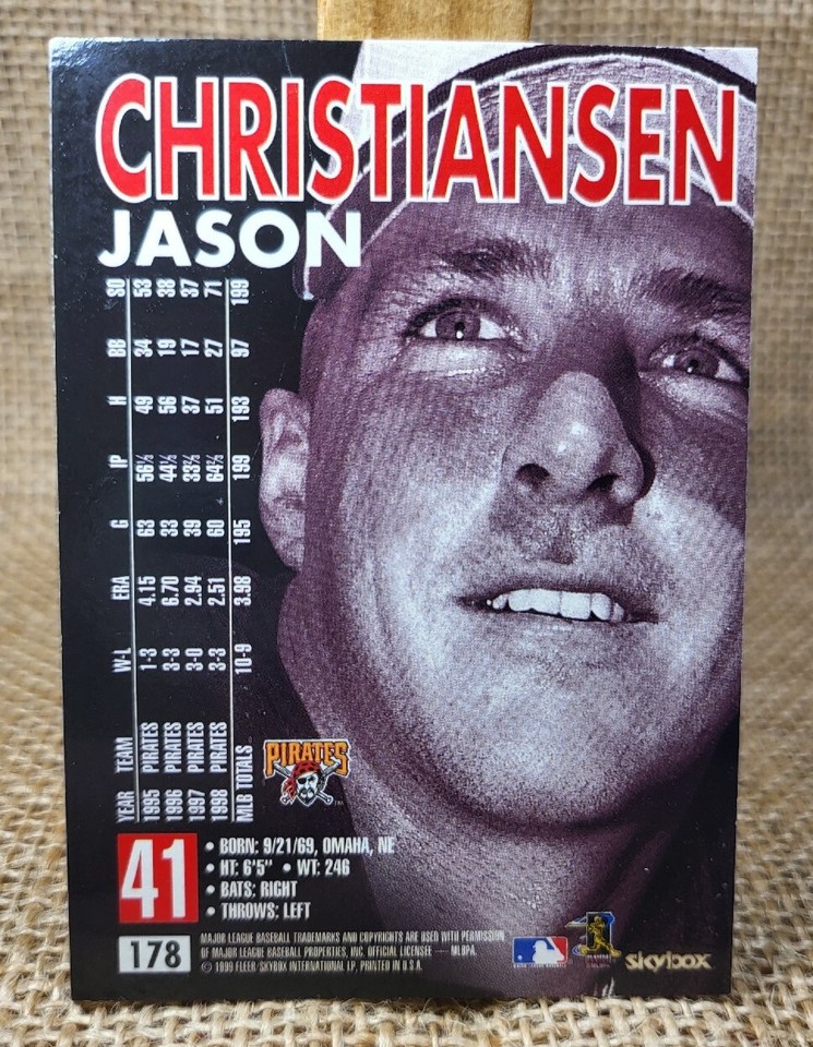 1999 Skybox Premium Jason Christiansen Baseball Card #178 Pirates A9 | eBay