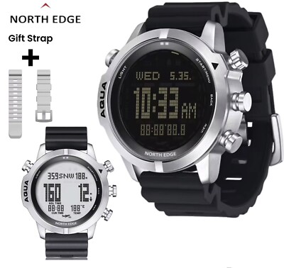 Digital Diving & Out Door NORTH EDGE Wrist Watch Computer Scuba Diving ...
