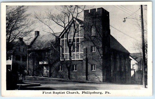 PHILIPSBURG, Pennsylvania PA FIRST BAPTIST CHURCH Postcard | eBay