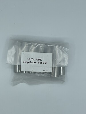 Craftsman 7 Piece 1/2” Drive 12 Point Deep Socket Set Metric 13mm ...