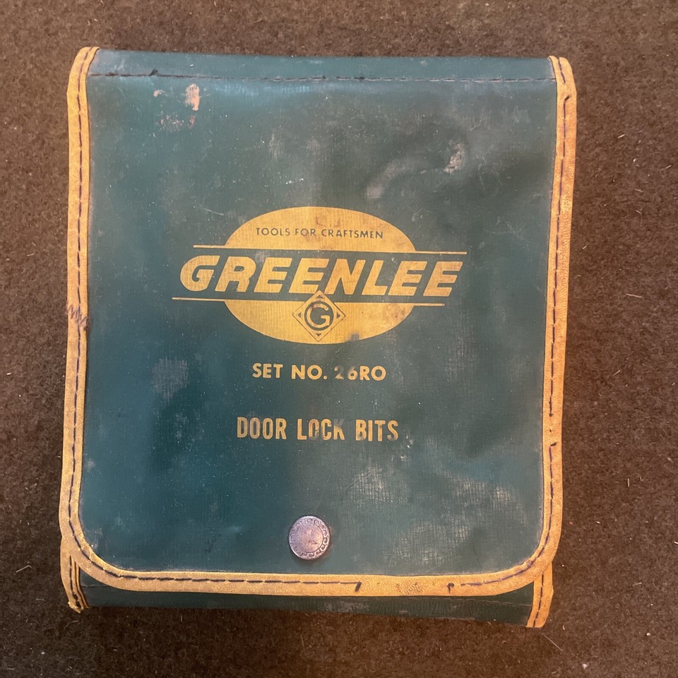 Vintage Greenlee Bit Set Door Lock Pouch #26 Carpenters Complete USA | eBay