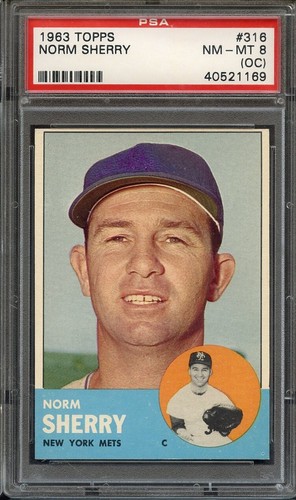 1963 TOPPS 316 NORM SHERRY PSA NM-MT 8 (OC) | eBay