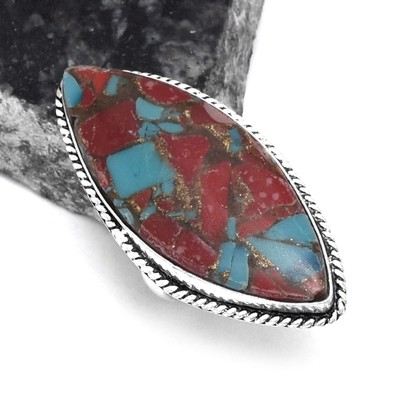 Turquoise Ethnic Handmade Ring Jewelry US Size-7 IR-7464 | eBay