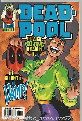 DEADPOOL #6 MARVEL COMIC BOOK 1st Solo Series 1997 RYAN REYNOLDS XMEN ...
