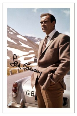 SEAN CONNERY Signed Autograph PHOTO Signature Gift Print JAMES BOND ...