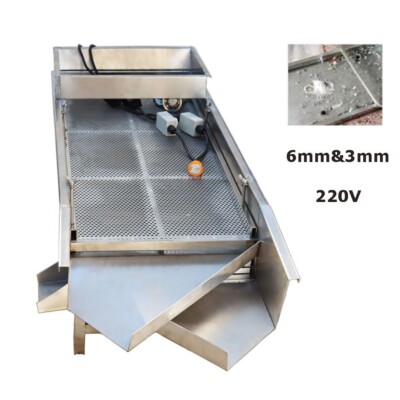 6mm&3mm Stainless Steel Linear Sifter Straight Vibrating Sieve Screen ...