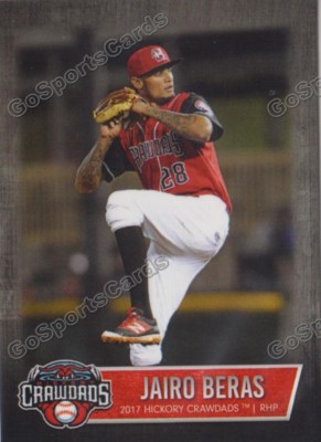 2017 Hickory Crawdads Update Jairo Beras RC Rookie Texas Rangers | eBay