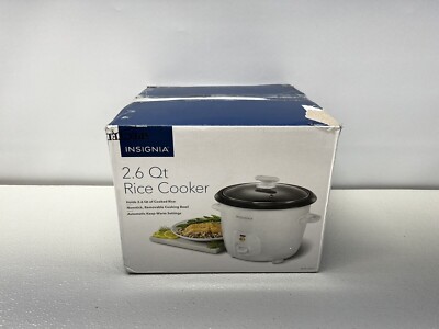 Insignia - 2.6-Quart Rice Cooker - White - | eBay