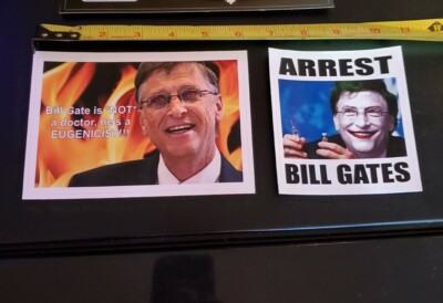 BILL GATES EVIL 😈 Bumper Sticker Lot of 2 | eBay
