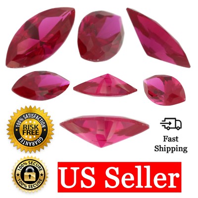 Loose Marquise Cut Ruby CZ Stone Single Red Cubic Zirconia July ...