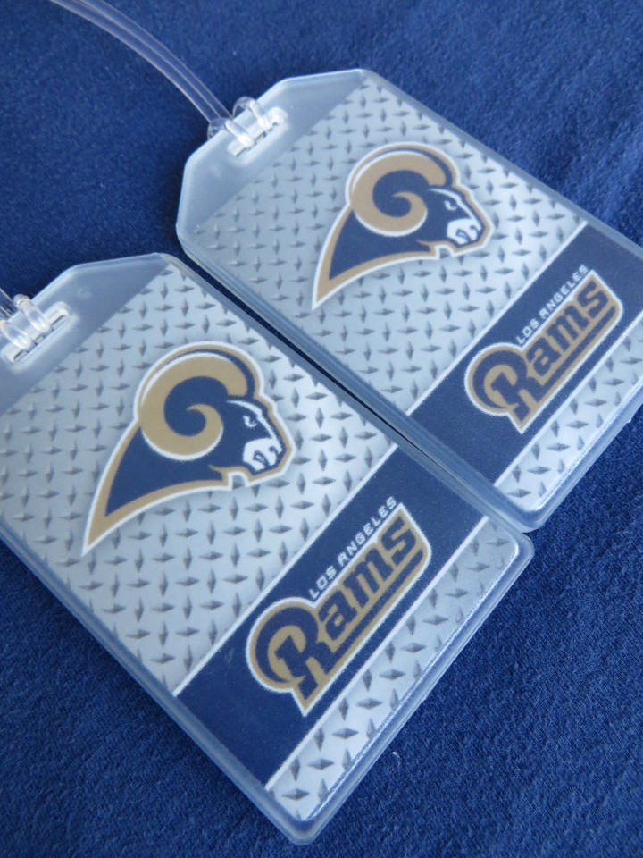 LOS ANGELES RAMS LUGGAGE TAGS - 2022 DIAMOND PLATE - CUSTOM SET of 2 ...