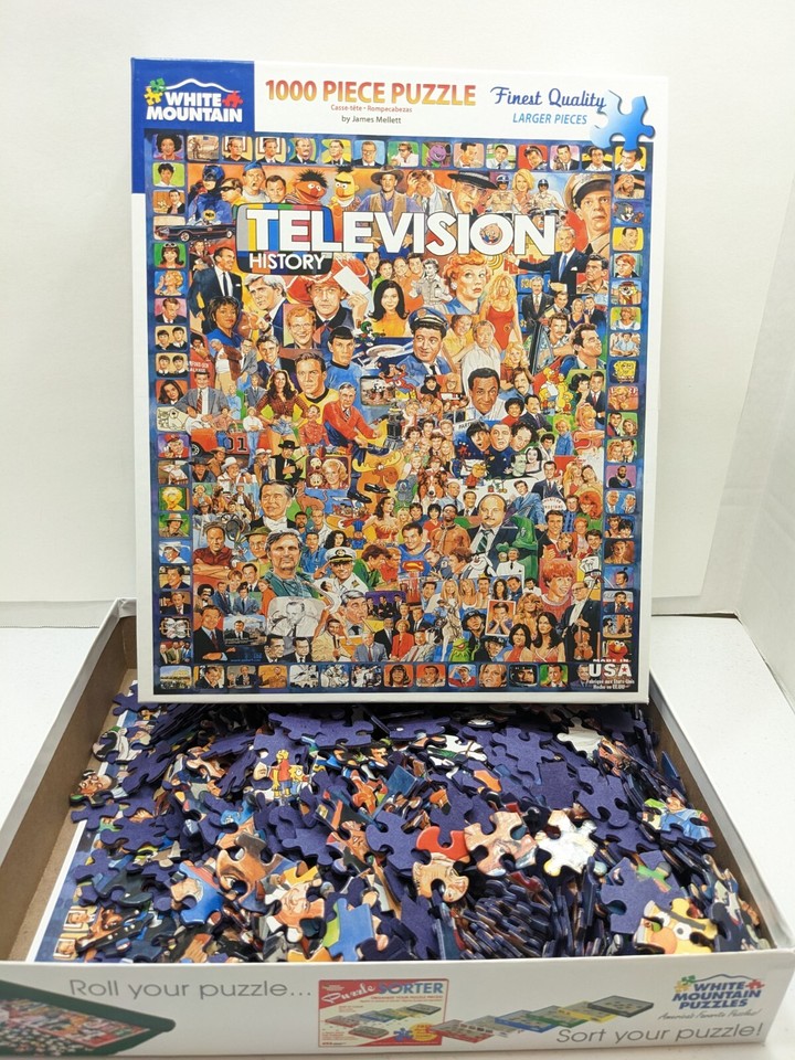 Television History 1000 Piece Puzzle White Mountain 24" x 30" No. 270 ...