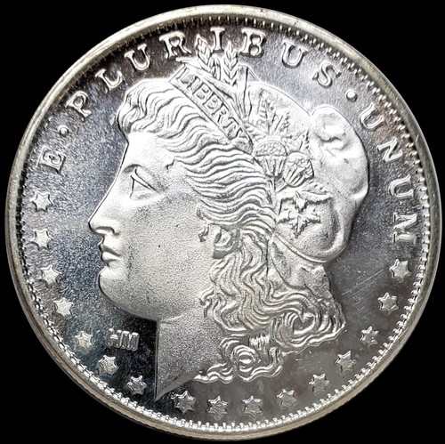 Rare Morgan Style 1 Troy Oz .999 Fine Silver Eagle HM Highland Mint ...