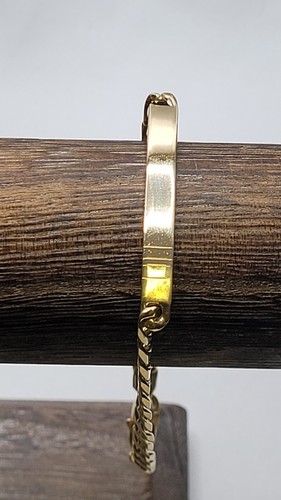Vintage MILOR Italy 585 14K Yellow Gold Curb Link ID Bracelet 8" | eBay