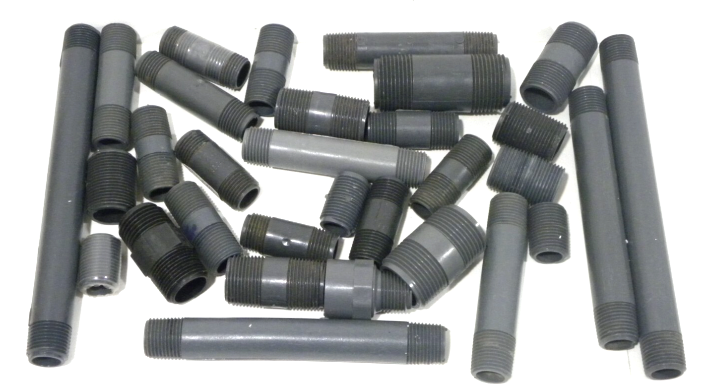Plastic Pipe Assorted Nipples Risers Sch 80 - Lot of 31 Pieces 1/2' 3/4 ...