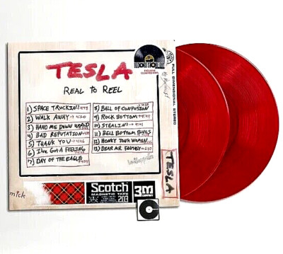 Tesla "Real 2 Reel" 2XLP RED Vinyl RSD 2024 Record Store Day Limited ...
