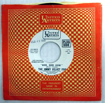 JIMMY VELVET FIVE 45 Good Lovin / Heart Breakin Misery VG+ rock beat ...