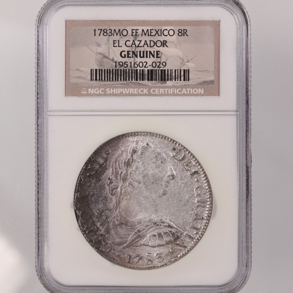 1783MO 18th Century Shipwreck Silver Coin (1784 El Cazador) 8 Reales ...