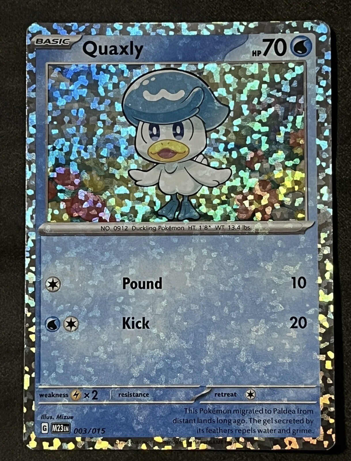 Pokemon TCG Quaxly Foil Shiny Holo Card McDonalds Exclusive Promo 2023 ...