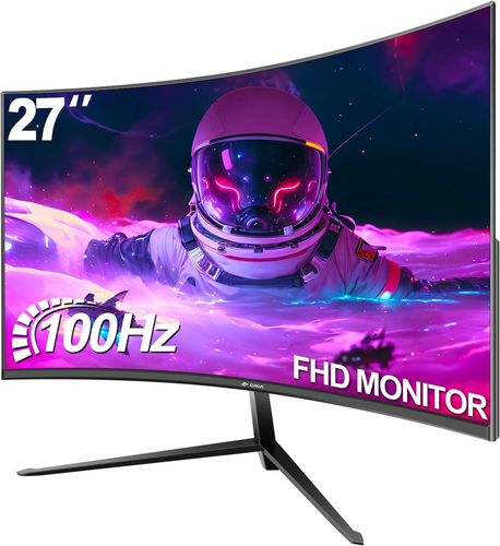27 Inch 100Hz Curved Gaming Monitor, Full HD 1080P 1800R Frameless ...