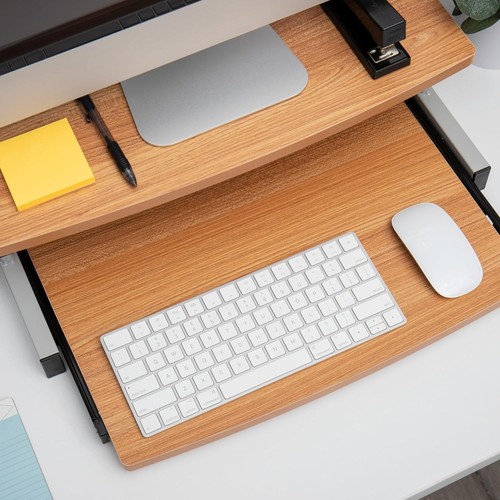 Mind Reader Monitor Stand, Sliding Keyboard Drawer, Laptop, Riser ...