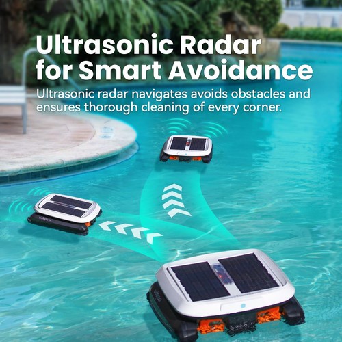 Solar Powered Automatic Robotic Pool Skimmer Cleaner,Solar Pool Surface ...