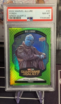 PSA 8 POP 1 None Higher 2022 Marvel Allure Green Quartz Yondu 44/99 ...