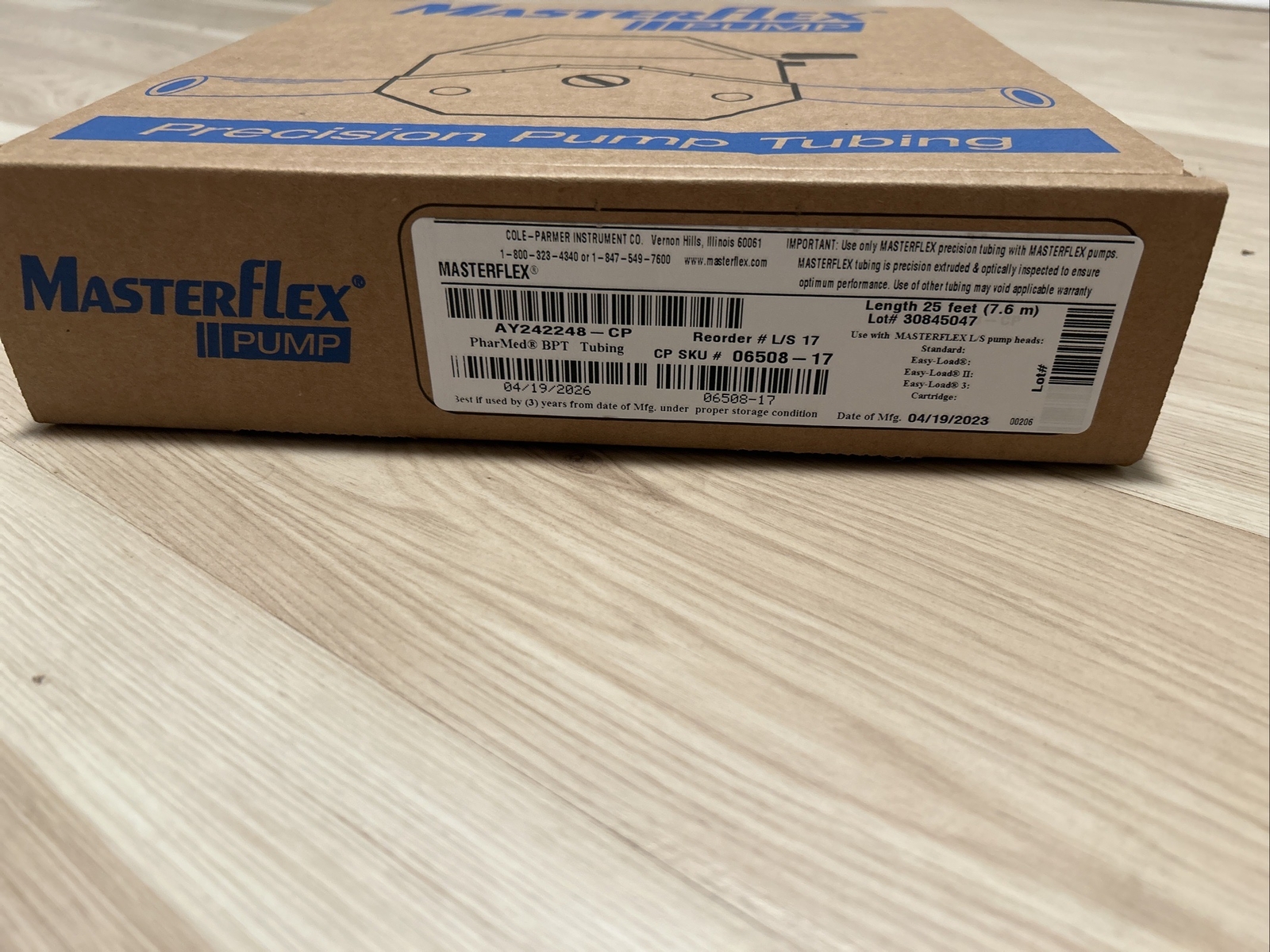 Masterflex 06508-17 L/S High-Performance Pump Tubing PharMed BPT L/S 17 ...