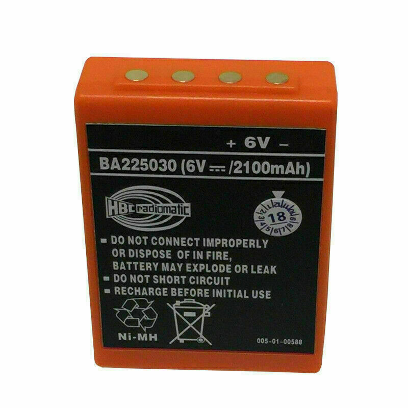 2PCS 2100mAh BA225030 6V Ni-Mh Battery For HBC Pump Truck Remote ...