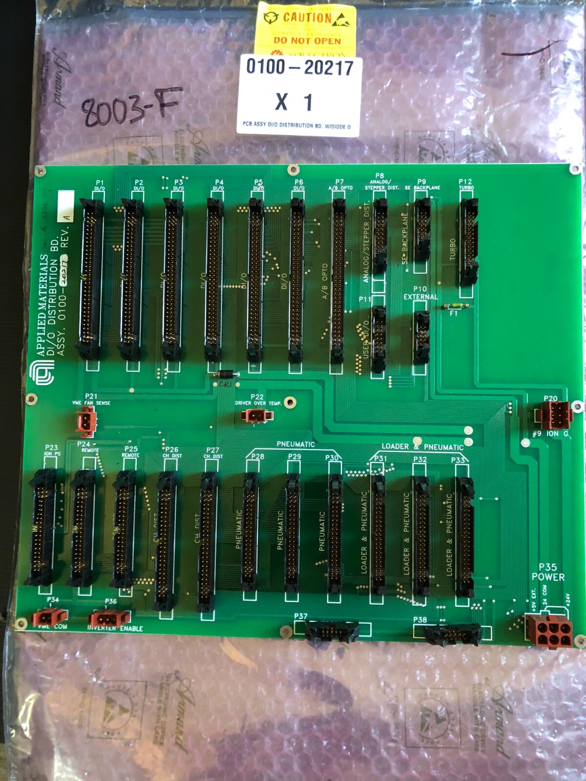 Applied Materials 0100-20217 PCB, Assy. DI/O Distribution BD AMAT PVD ...