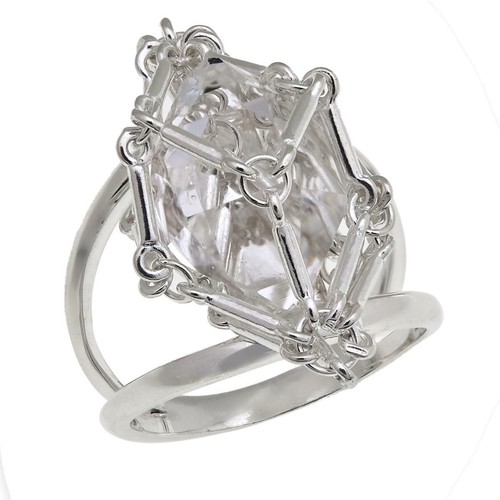 Deb Guyot Designs Herkimer 'Diamond' Quartz Caged Ring, Size 9 | eBay