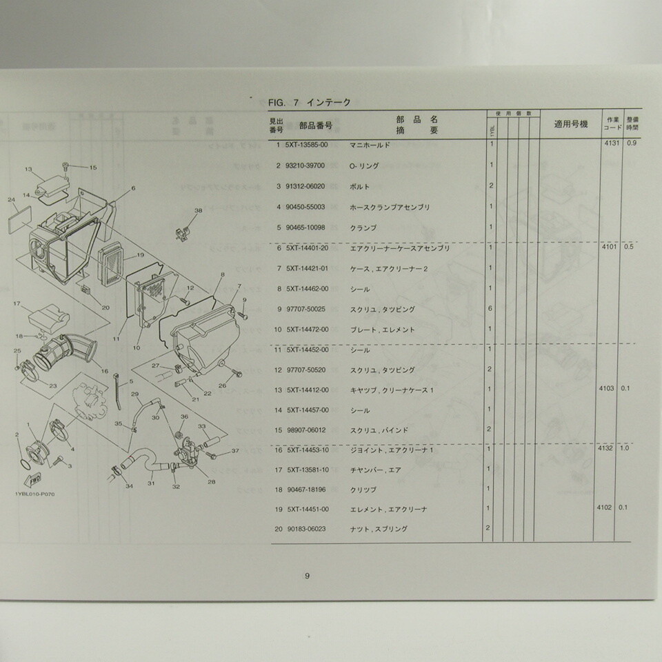 Serow Xt250 Parts List 1Ybl Yamaha Dg17 | eBay
