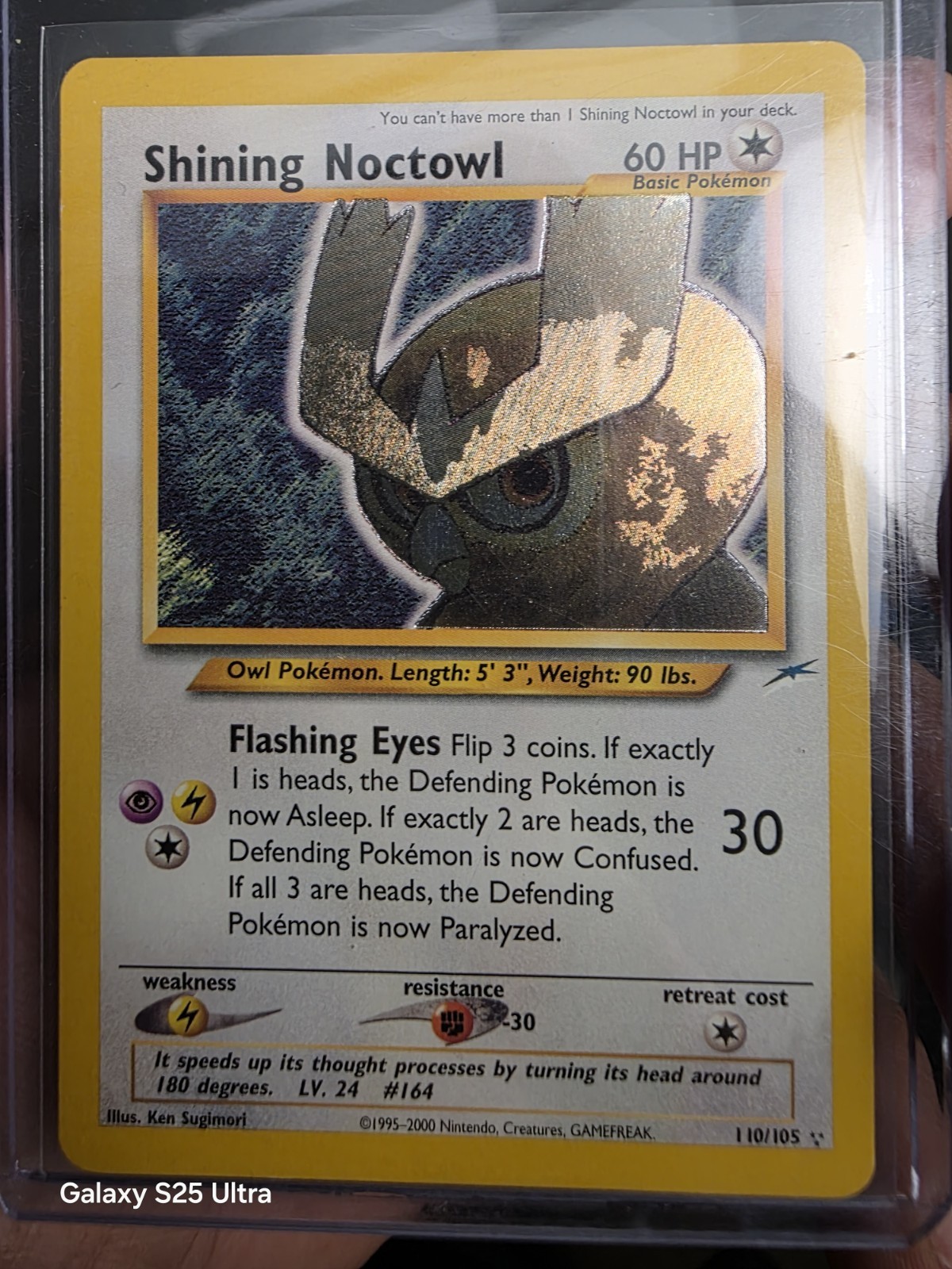 Pokémon TCG Neo Destiny Shining Noctowl Holo Rare Card 110/105 | eBay