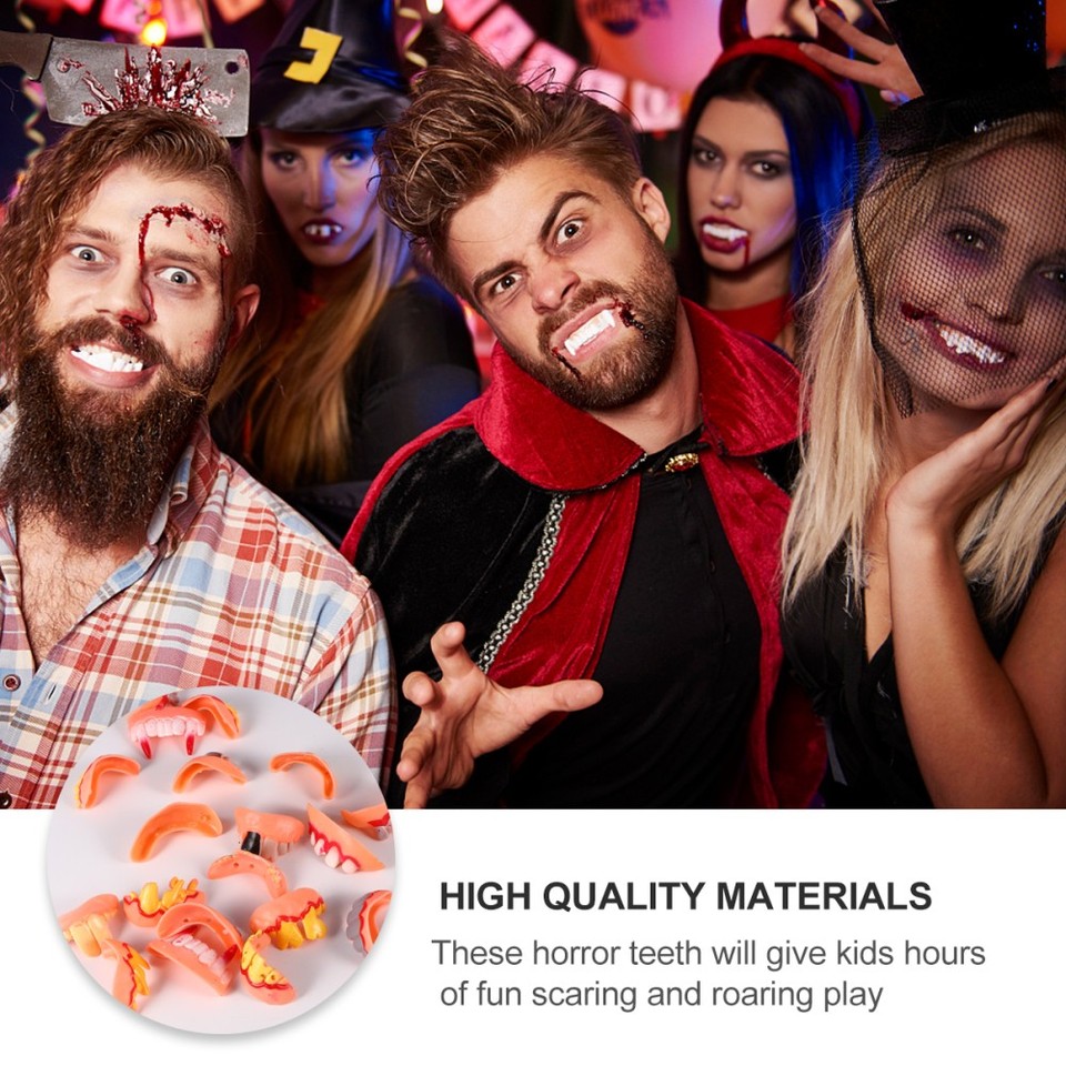 20 Pcs Fake Halloween Teeth Ugly Rotten Zombie Vampire Masquerade | eBay