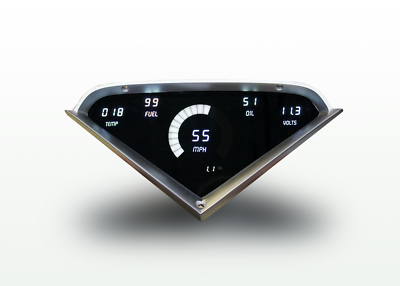 1955-1959 Chevy Truck Digital Dash Panel White LED Gauges Made In The ...