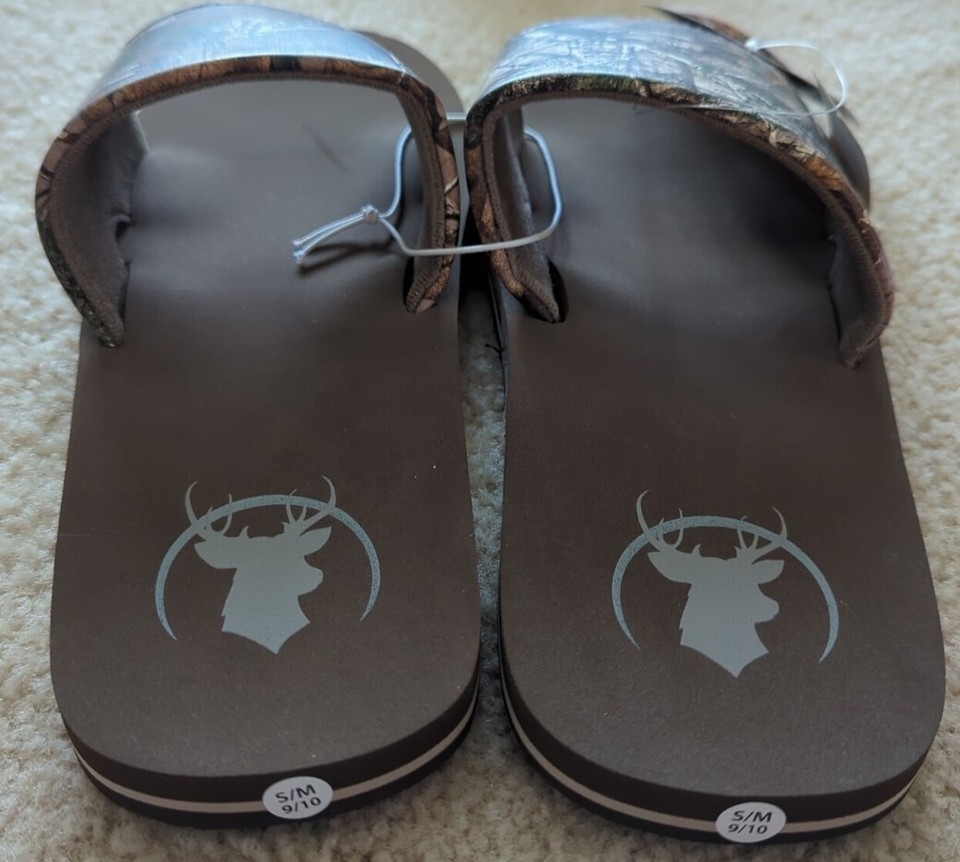 Realtree Foam Mens S/M 9-10 Camo Slide Slip On Sandals | eBay
