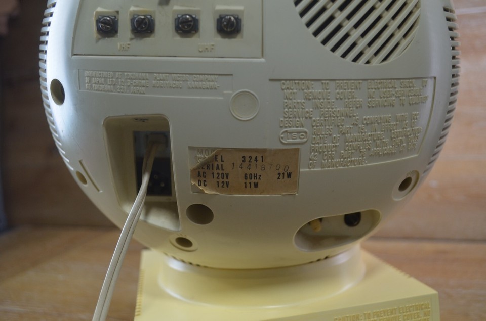 JVC Videosphere TV w/stand, model 3241 With Clock | eBay