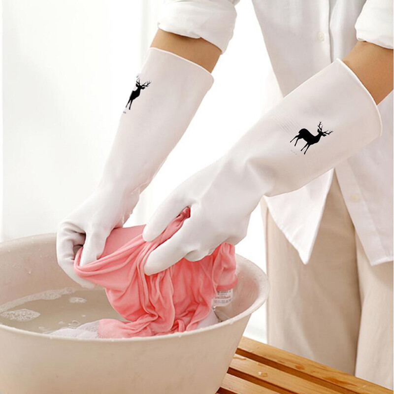 1 Pair Washing Up Gloves Kitchen Dish Washing Laundry Household Rubber ...
