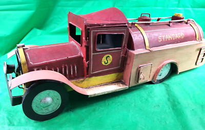 VINTAGE TOY STANDARD OIL TRUCK - METAL TANKER 18" | eBay