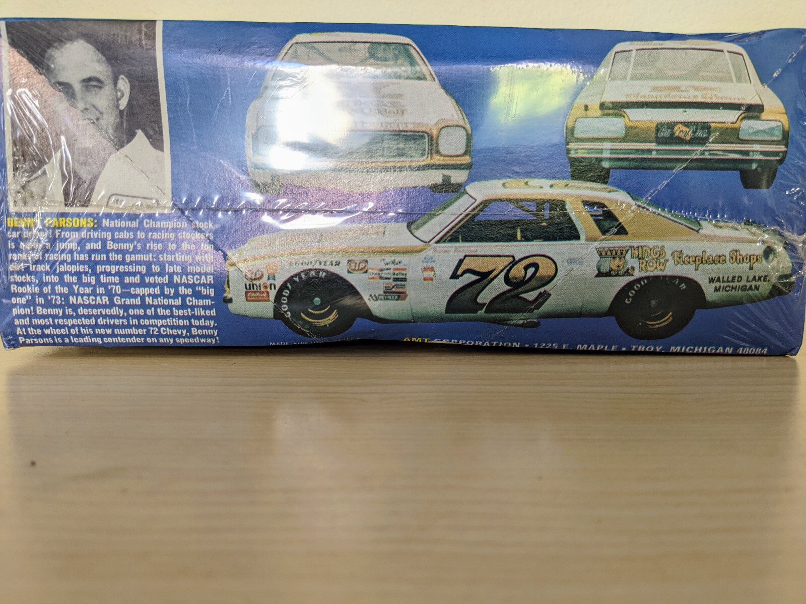 Vintage AMT NASCAR Benny Parsons 72 Chevy Laguna T429 Model Car MIB 1/ ...