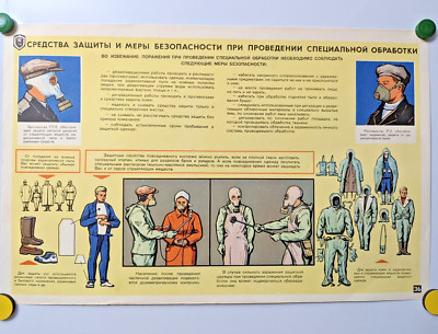 Soviet Radiation Poster - Propaganda Cold War☢️Chernobyl - USSR Vtg ...