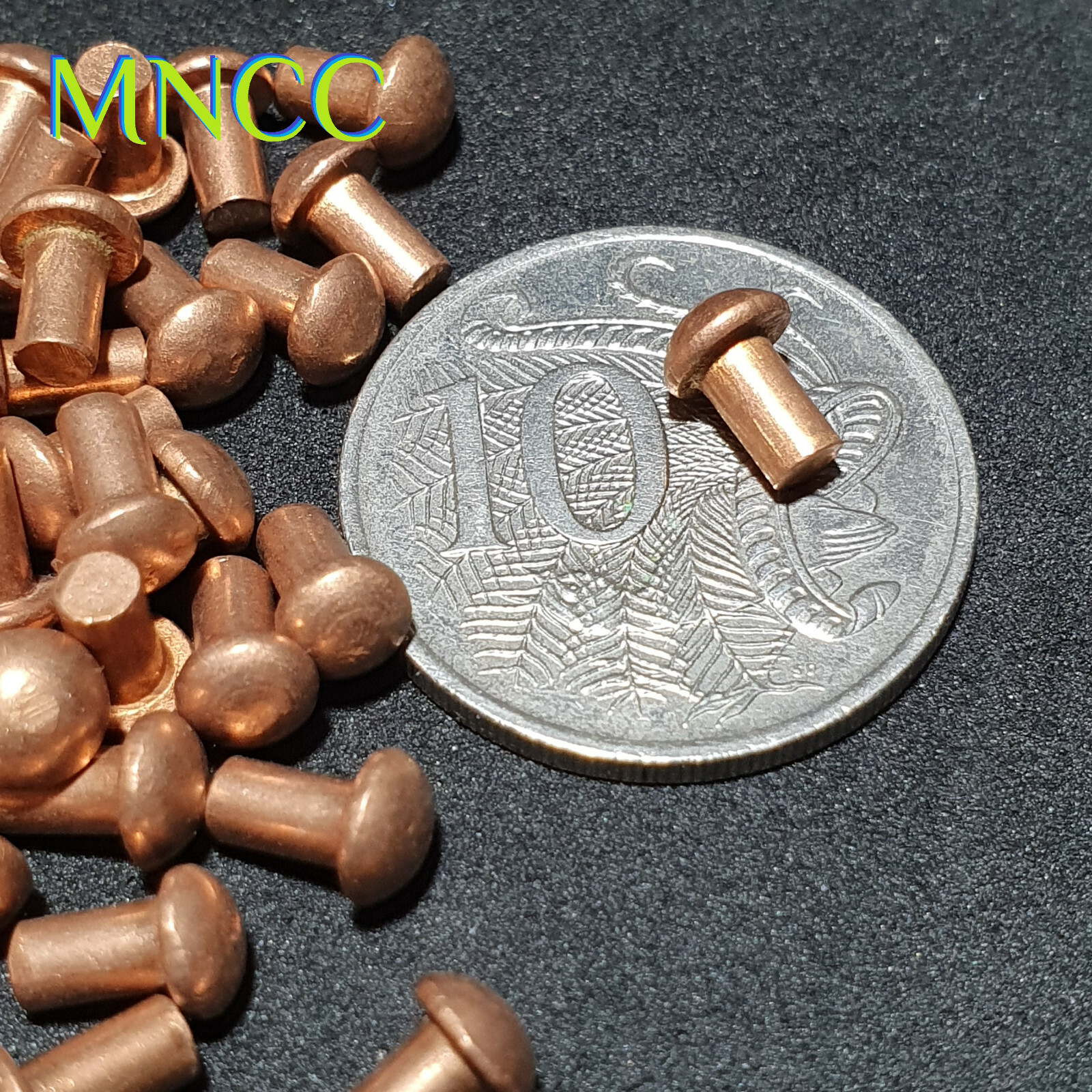 2/5/10/20p M3 x 5mm Round Dome Head Solid Copper Rivets Old School ...