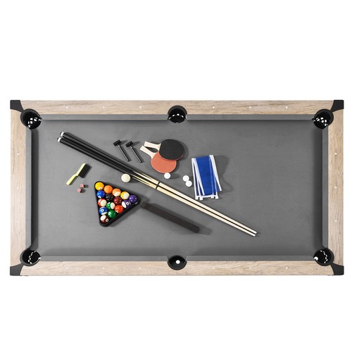 VEVOR 7ft Billiard Table Combo Kit 3-in-1 Multi Game Pool Table Full ...