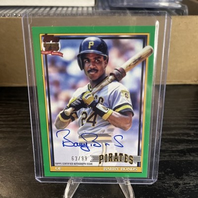 2026 Topps Series 1 BARRY BONDS #91A-BAR 1991 On-Card AUTO #63/99 ...