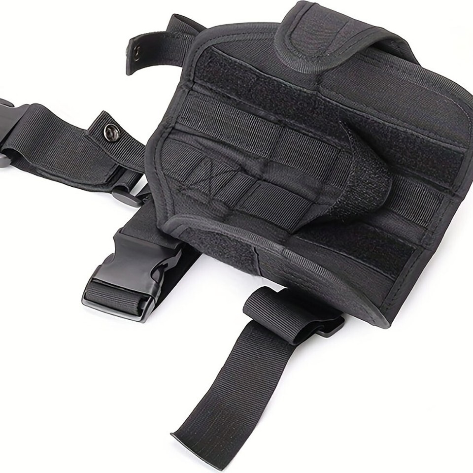 Tactical Adjustable Pistol Gun Drop Leg Thigh Holster Magazine Pouch ...