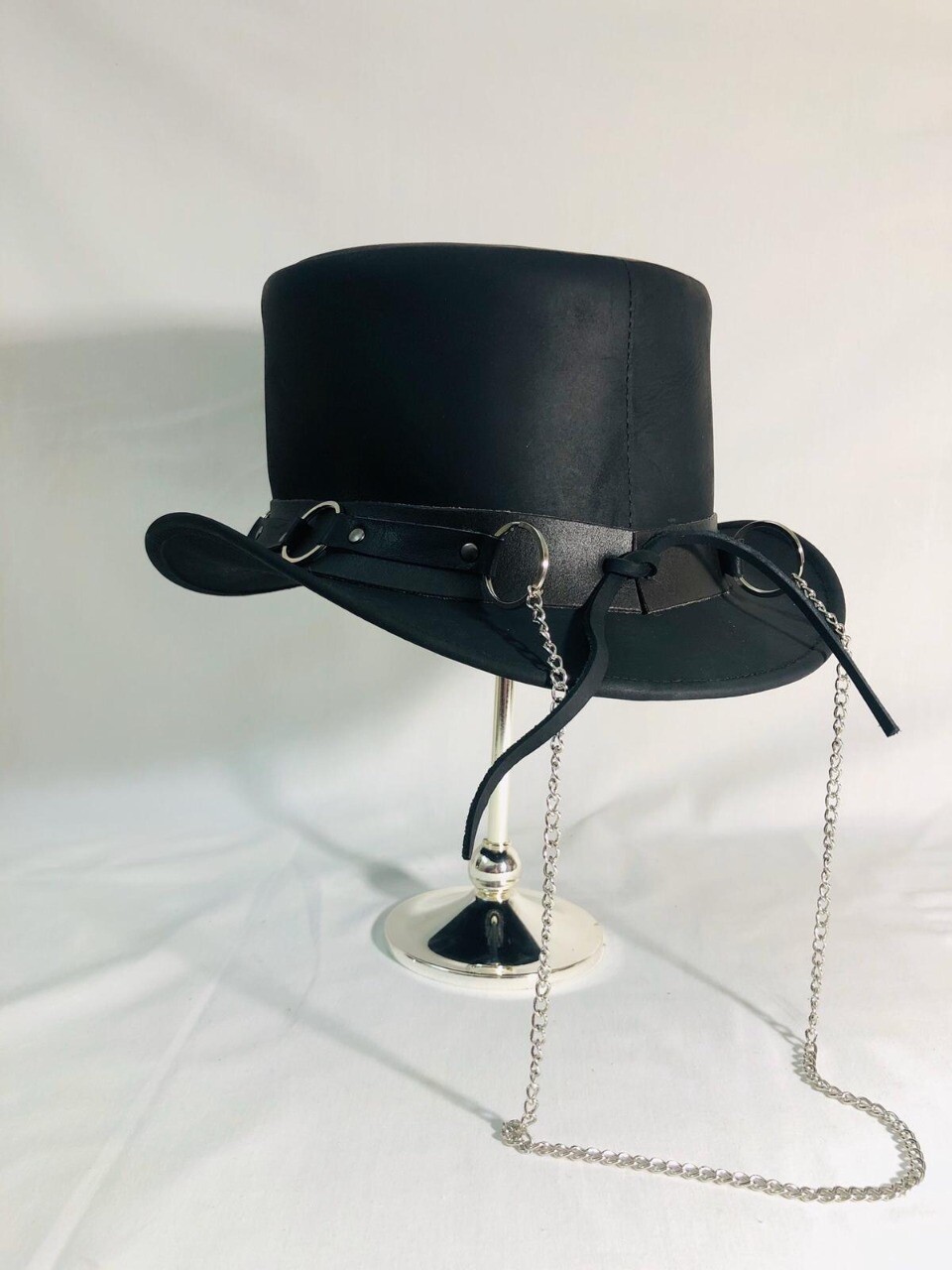 Leather ring style steampunk Deadman top hat,El Dorado classic ring ...