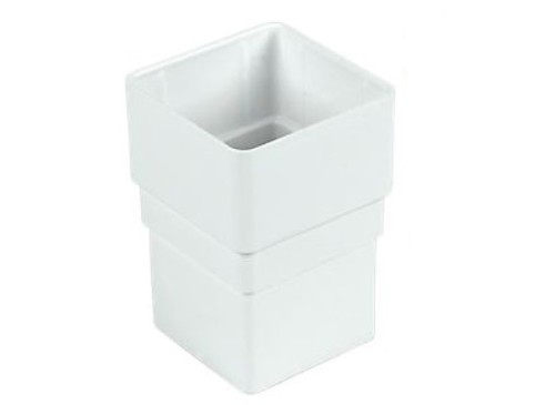 White Square Guttering & Down Pipe - 114mm Square Line Gutter 65mm ...