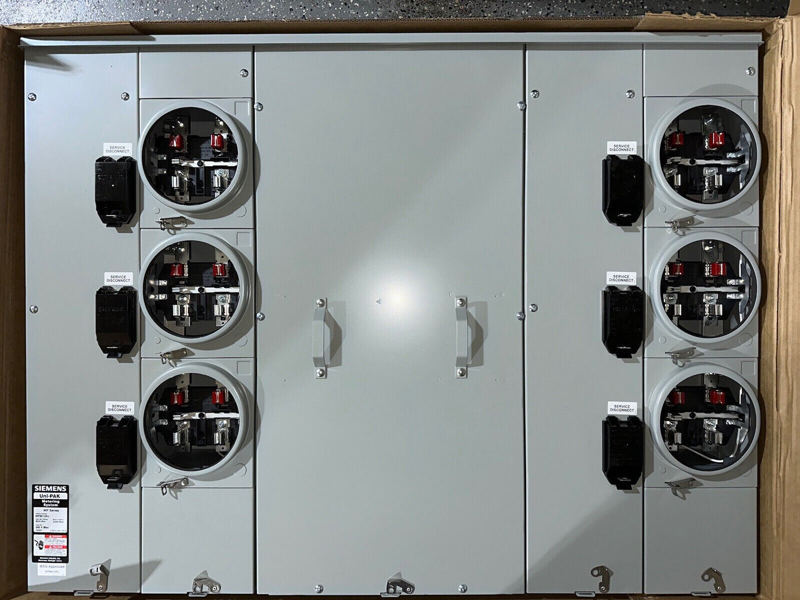 Siemens 800 Amp 6-Gang (225A Position) Ringless 1-Phase 4/5Jaw 3Wire ...