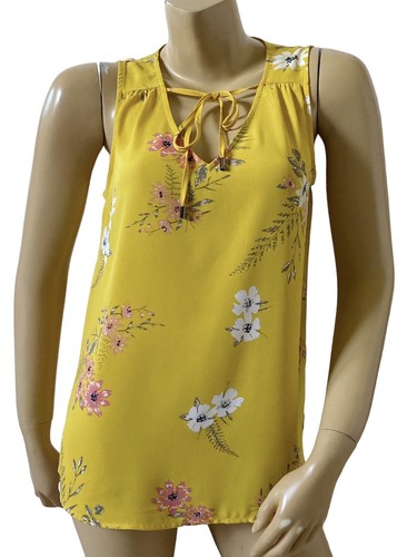 MAURICES Womens Size Small Sleeveless Floral Print Keyhole Neck Tank ...